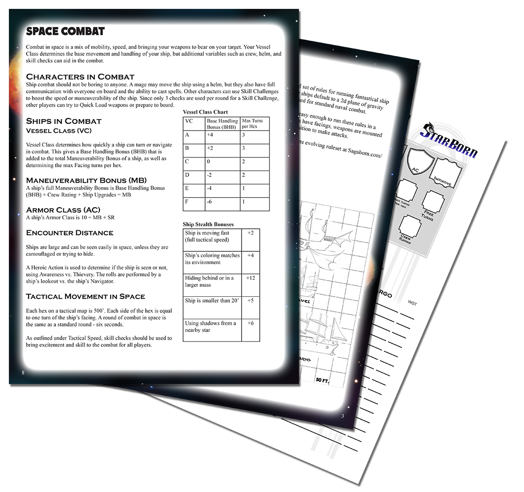 StarBorn Tactical Ship Combat Rules - SagaBorn