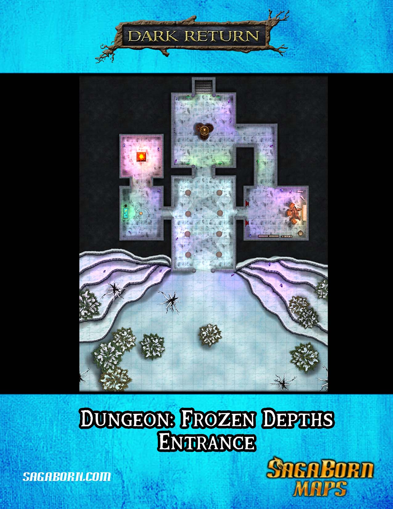 Map: Frozen Depths Dungeon Entrance - SagaBorn