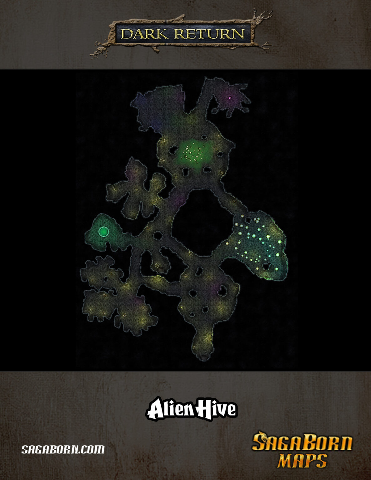 Alien Hive Dungeon Map - SagaBorn