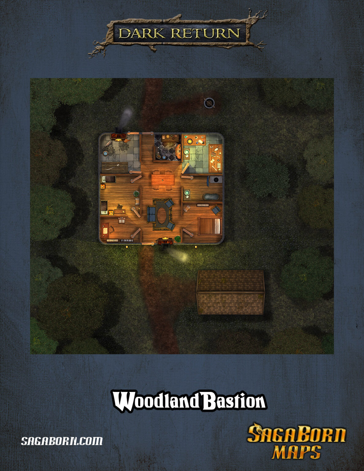 Woodland Bastion Map - SagaBorn